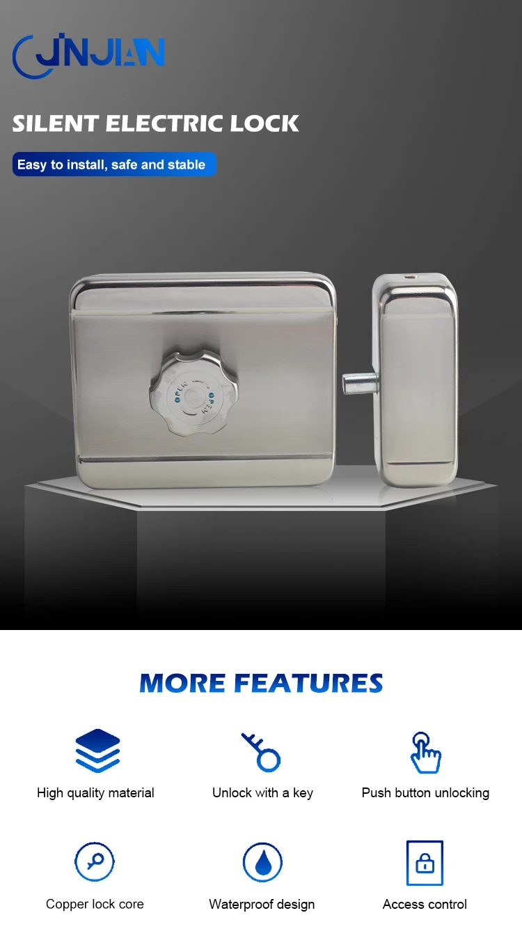 Outdoor Key/electric Unlocking 12v Door Silent Electric Control Door ...