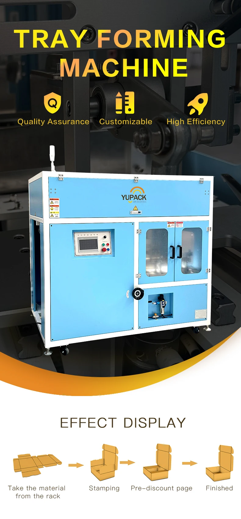 Automatic Self Locking Cardboard Tray Erector Tray Erecting Machine Box ...