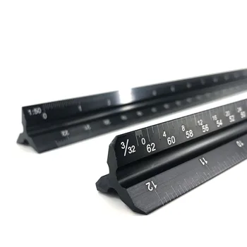 Engineering Triangular Measuring Stainless Steel Ruler For Blueprint ...