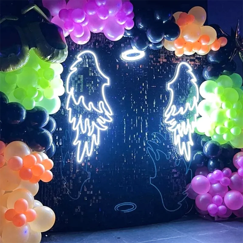 Happy Birthday Backdrop - Custom LED Neon Sign for Party