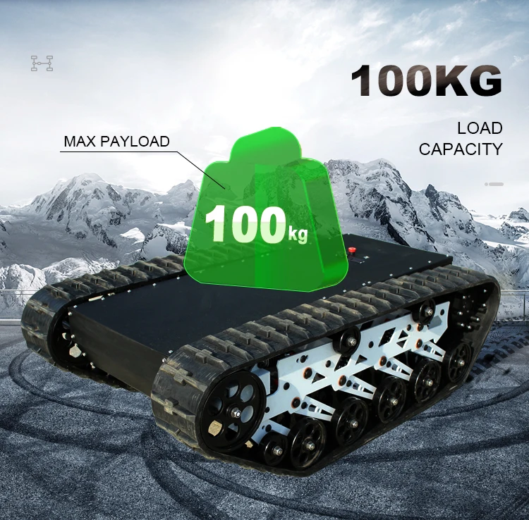 100kg Payload Radio Controlled Crawler - Robotic Chassis