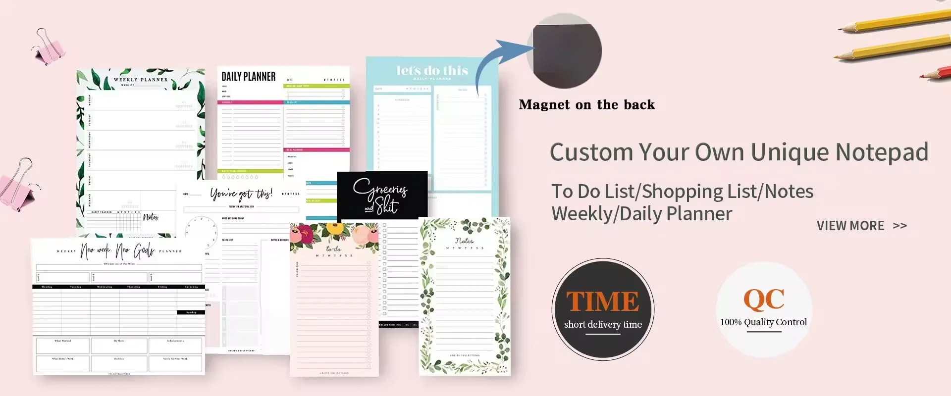 Wholesale Tear Off Weekly Planner Pad Goal Tracker Organizer with Space ...