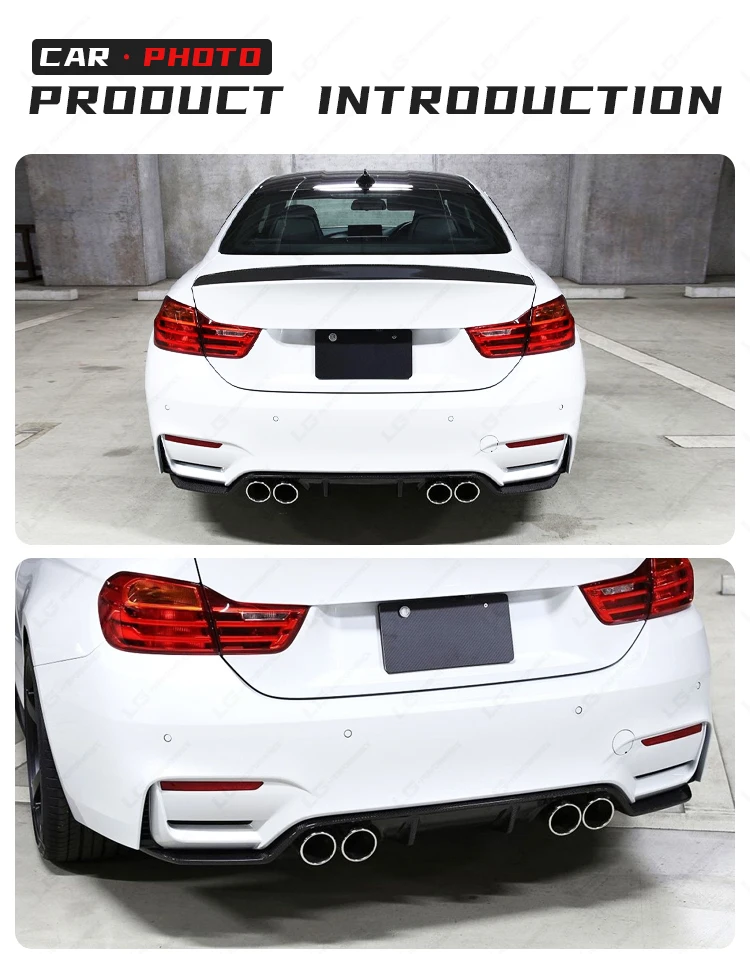 3D Style Carbon Fiber Rear Diffuser for BMW M3 M4 F80 F82