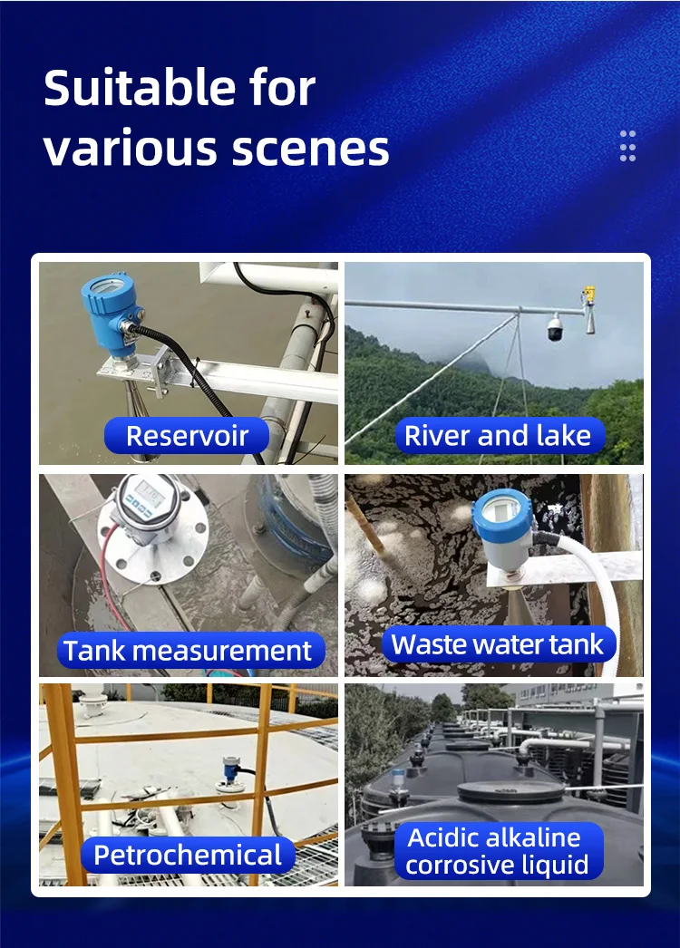 Gwr Guided Wave Radar Rs485 4-20ma Radar Transmitter For Silo Level ...