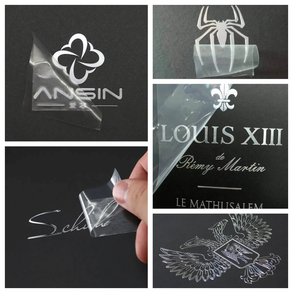 Custom Electroplating Badge Metallic Silver 3d Decal Rose Gold Brand ...