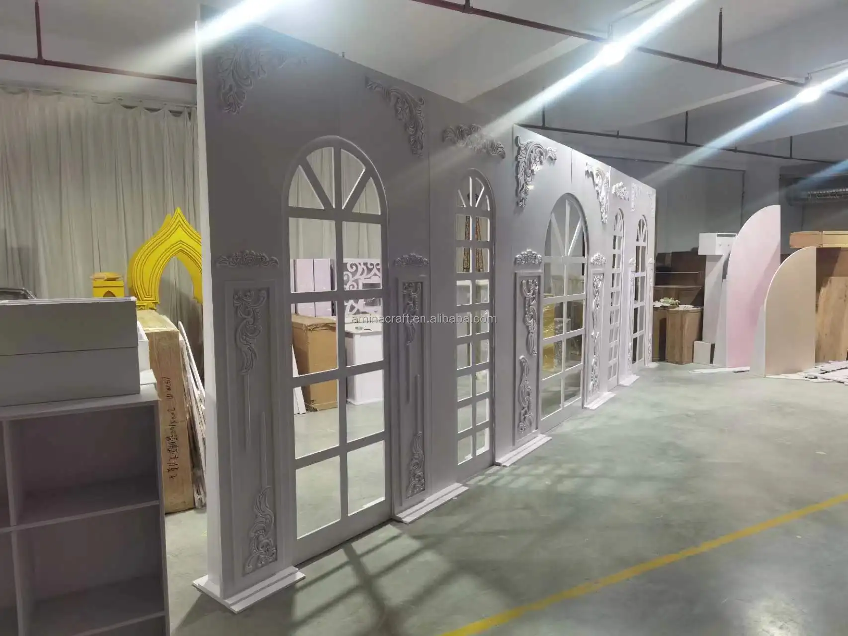 Amina Craft White Pvc Backdrop Wedding White Acrylic Wedding Backdrop ...