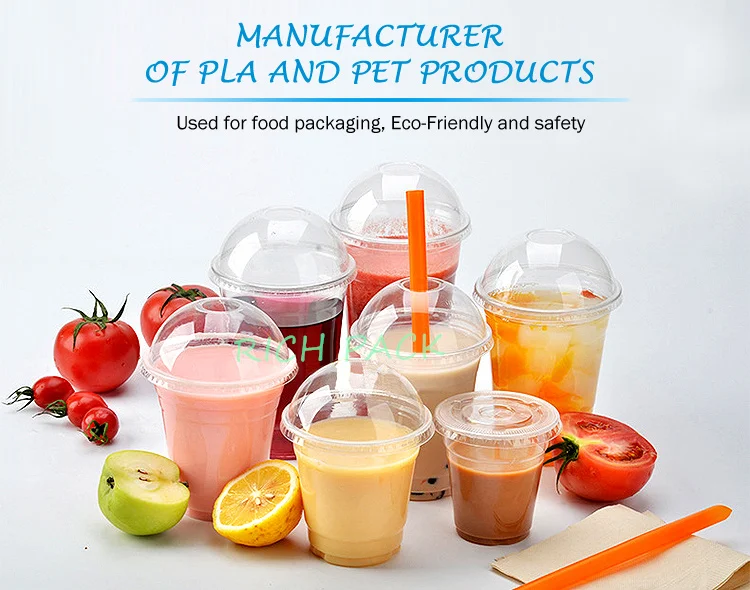 12oz 16oz 20oz 24oz Pet Cold Plastic Cup With Strawless Sip Lids - Buy ...