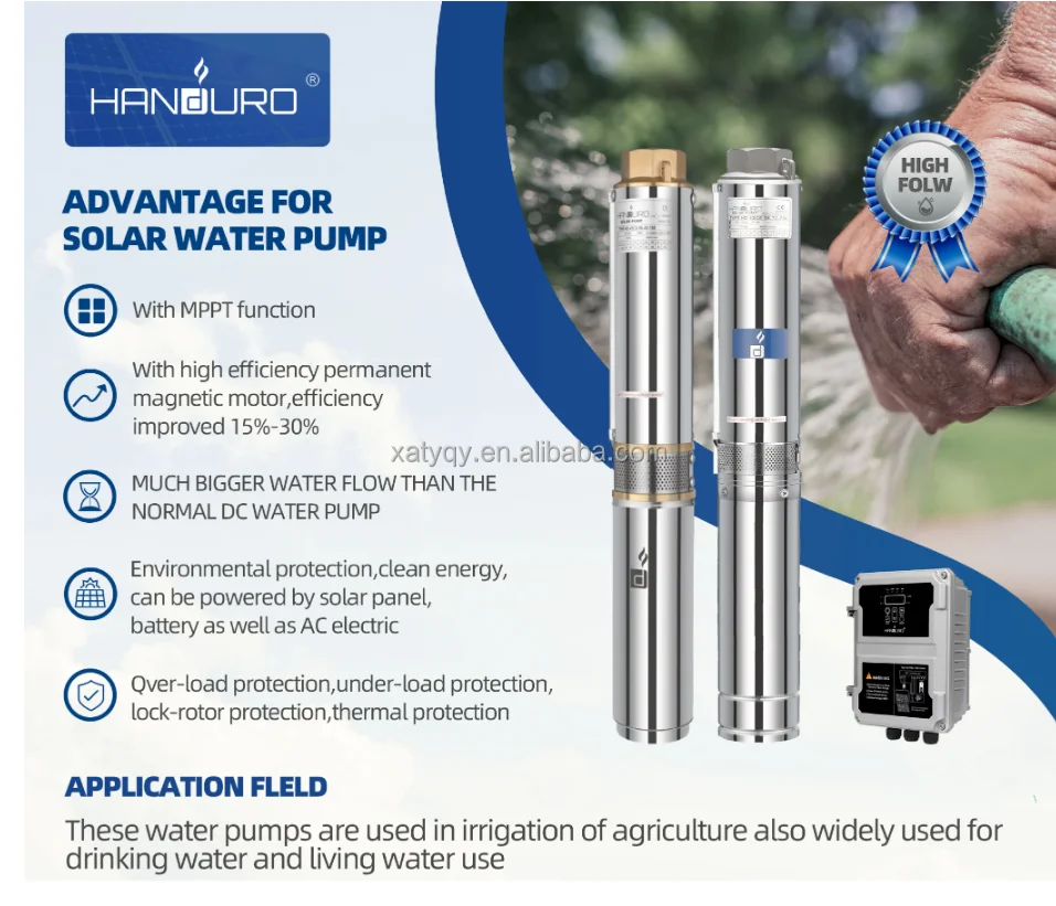 3HP Solar Water Pump - High Flow for Agricultural Irrigation