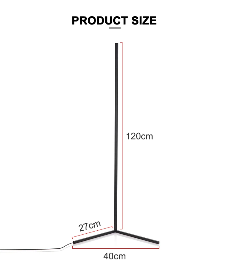 Modern Bedroom Black Led Simple Rgb Floor Light Color Changing Minimum ...