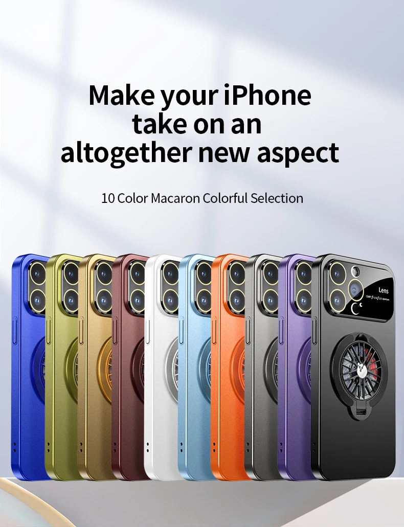 Designer Spinning Tops Magnetic Stand PC Matte Hard Case for iPhone 15 ...