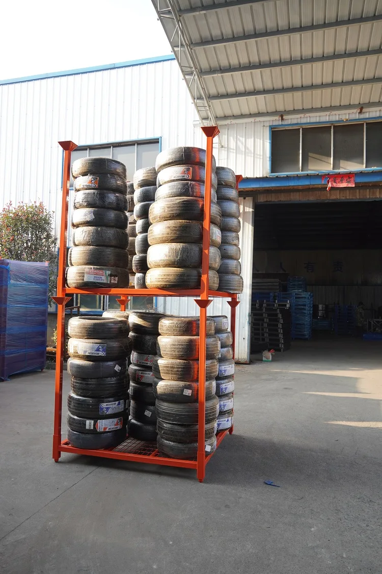 Heavy-duty Metal Stackable Racking For Tire Storage For Warehouse Use ...