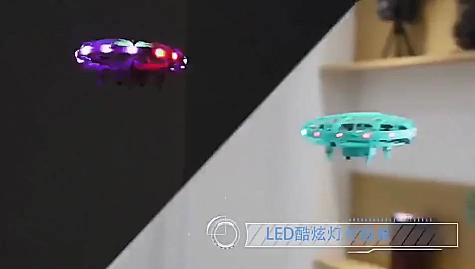 Mini Finger Drone Hand Operated Drone With Rgb Light Flying Spinner For ...