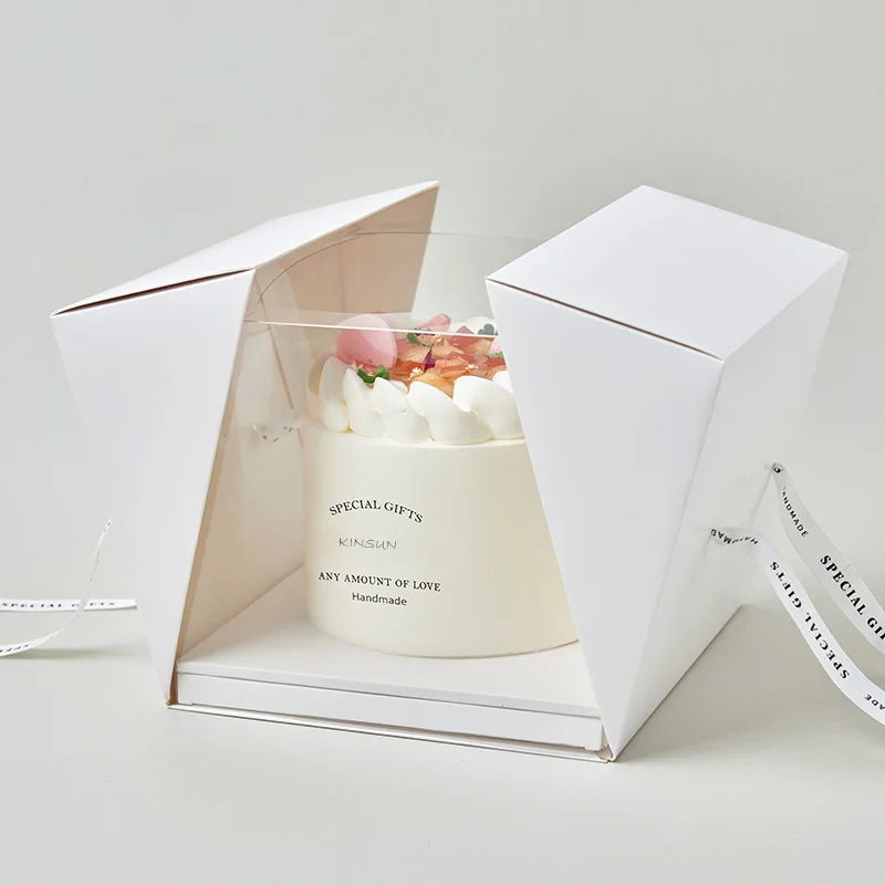 KinSun 6 Inch 8 Inch Portable Cake Box Packaging Birthday Dessert Cake ...