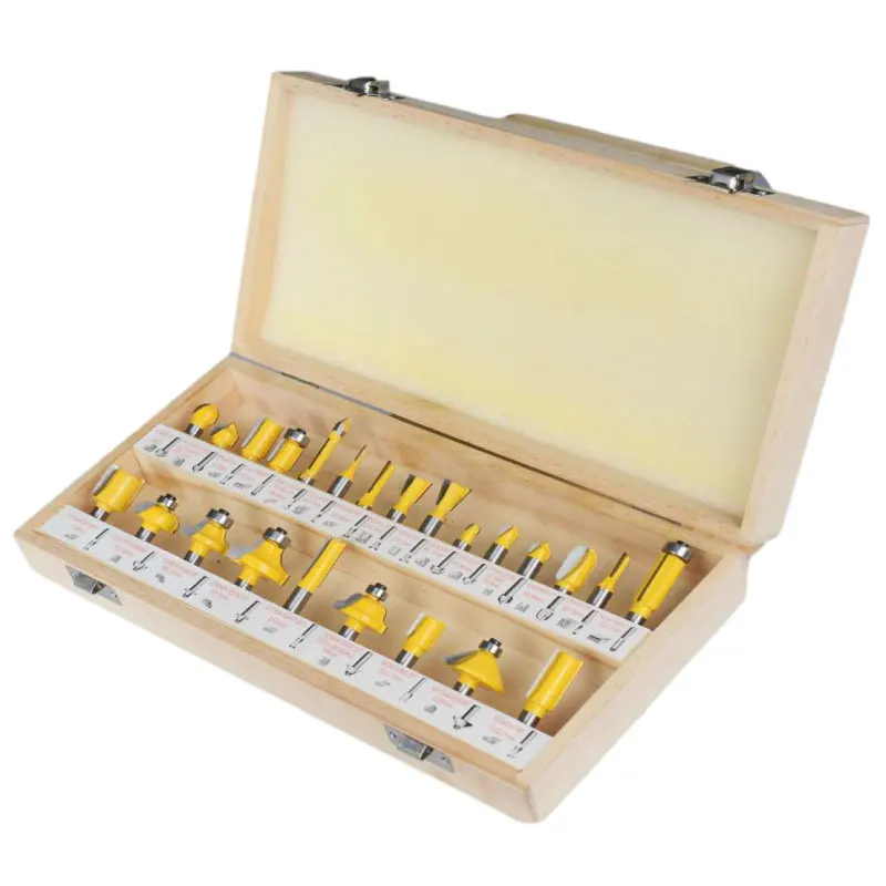 24PCS Router Bits Set Tool Set with Carrying Case CNC Router Bits ...
