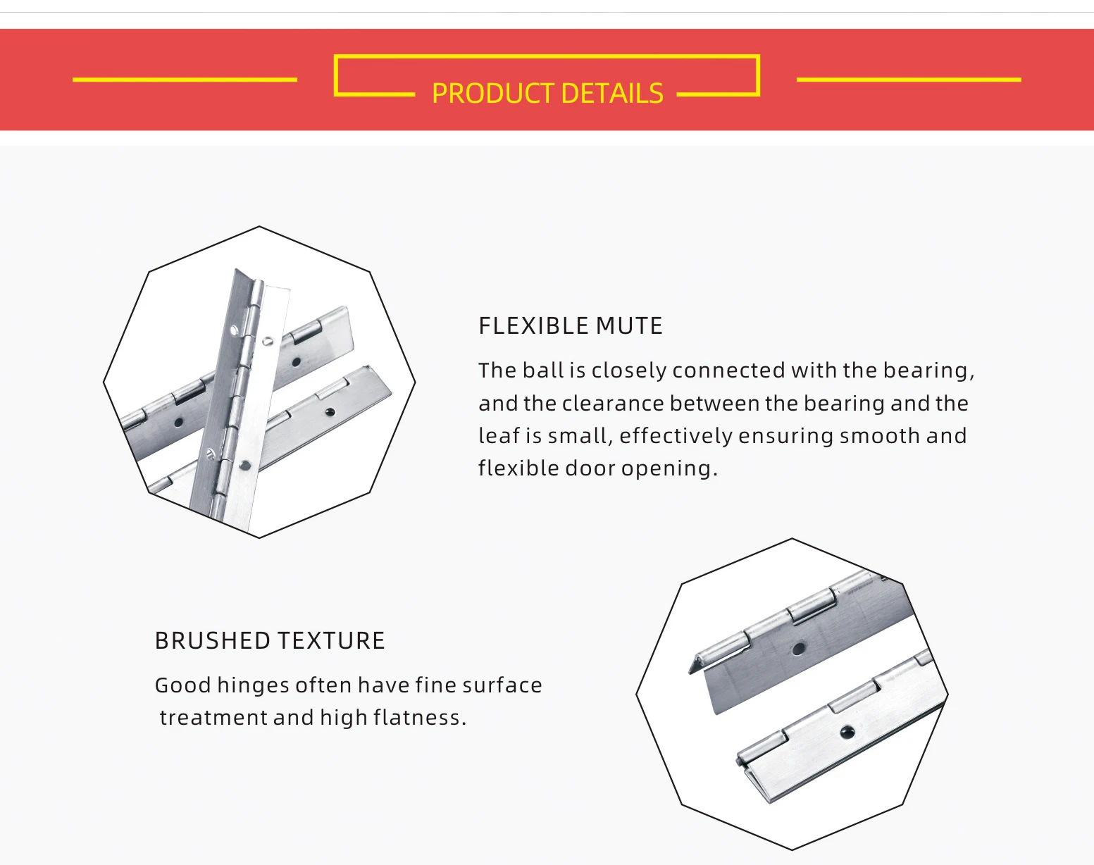 201ss Stainless Steel Long Piano Hinge 25mm 30mm 38mm - Buy 201 ...