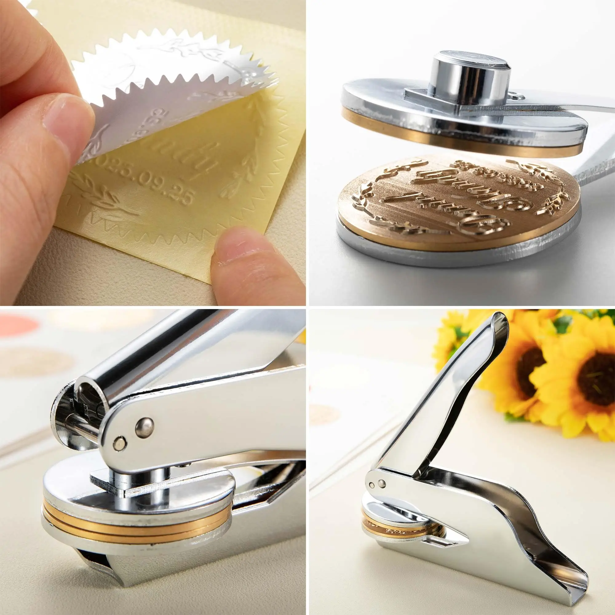 Embossed Stamps Eco-friendly Personalized Embosser Stamp Mini logo ...