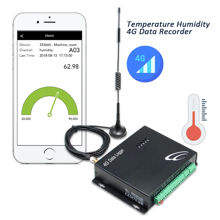 Data Logger Voltage and Temperature Measurement Digital Ponsel 4g Smart Farming Modbus 4G and ...