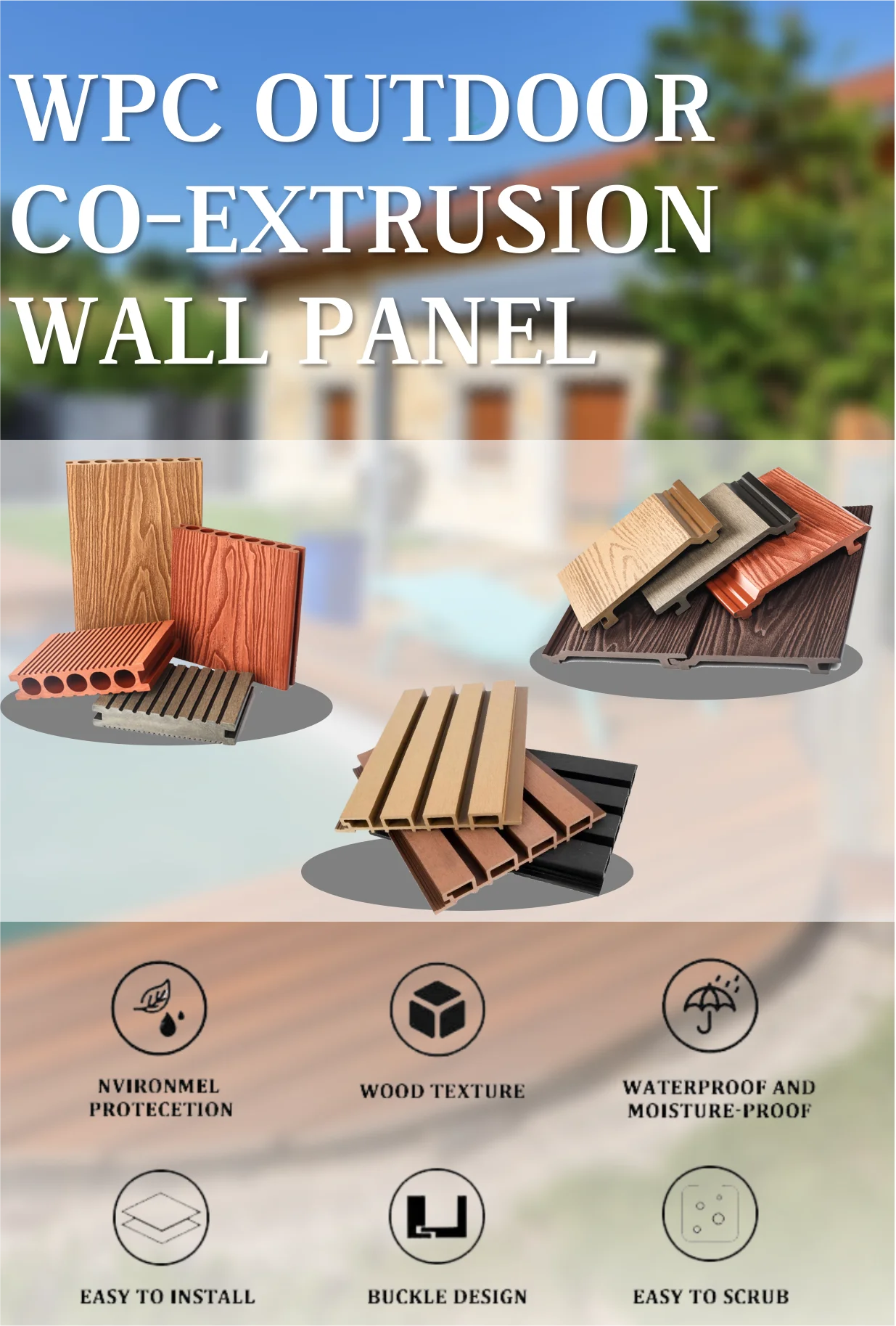 Wood Composite Wall Decorative Panel Wall Panels Wpc Decking Outdoor ...