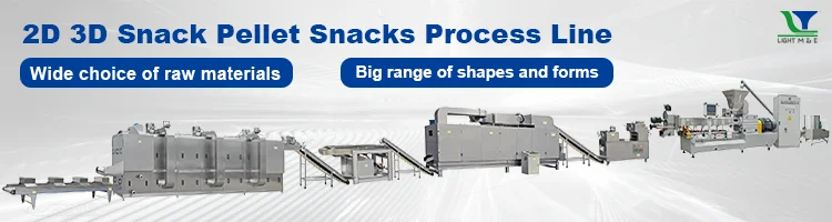 2D 3D Snacks Pellet Snack Extruder Making Machine Fried Chips Pellets Snacks Producton Line ...
