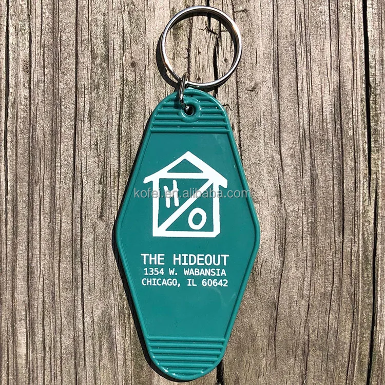 Kofei Custom Blank Hotel Key Chain Motel Key Tag Plastic Keychain Blank ...