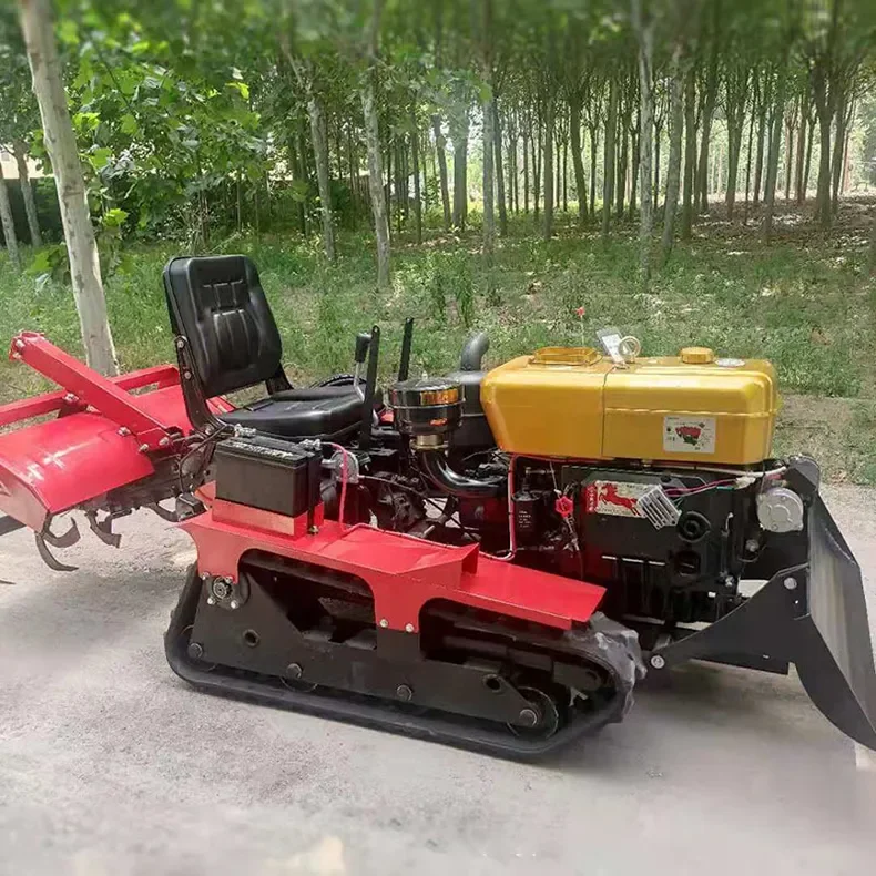Multi-functional Tracked Rotary Tiller Shovel - Earth Scraper