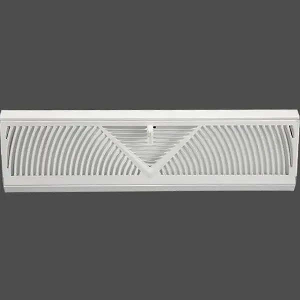 Baseboard diffuser 180-Degree Steel construction White Baseboard ...