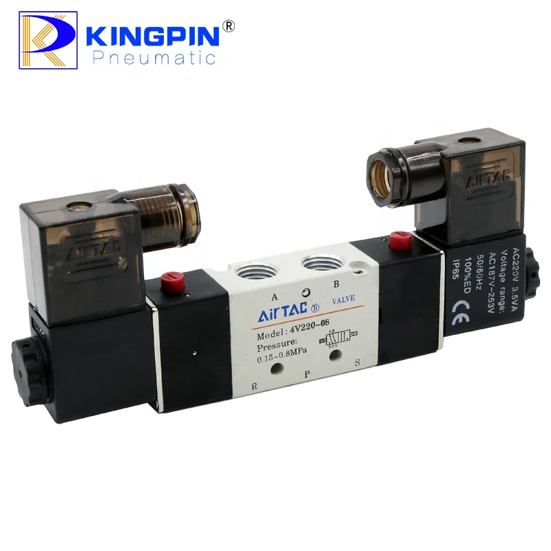 Solenoid Valve 4v220-08 Ac220v Airtac Pneumatic Air Valve - Buy Soleniod Valve 4v220-08,4v220-08 ...