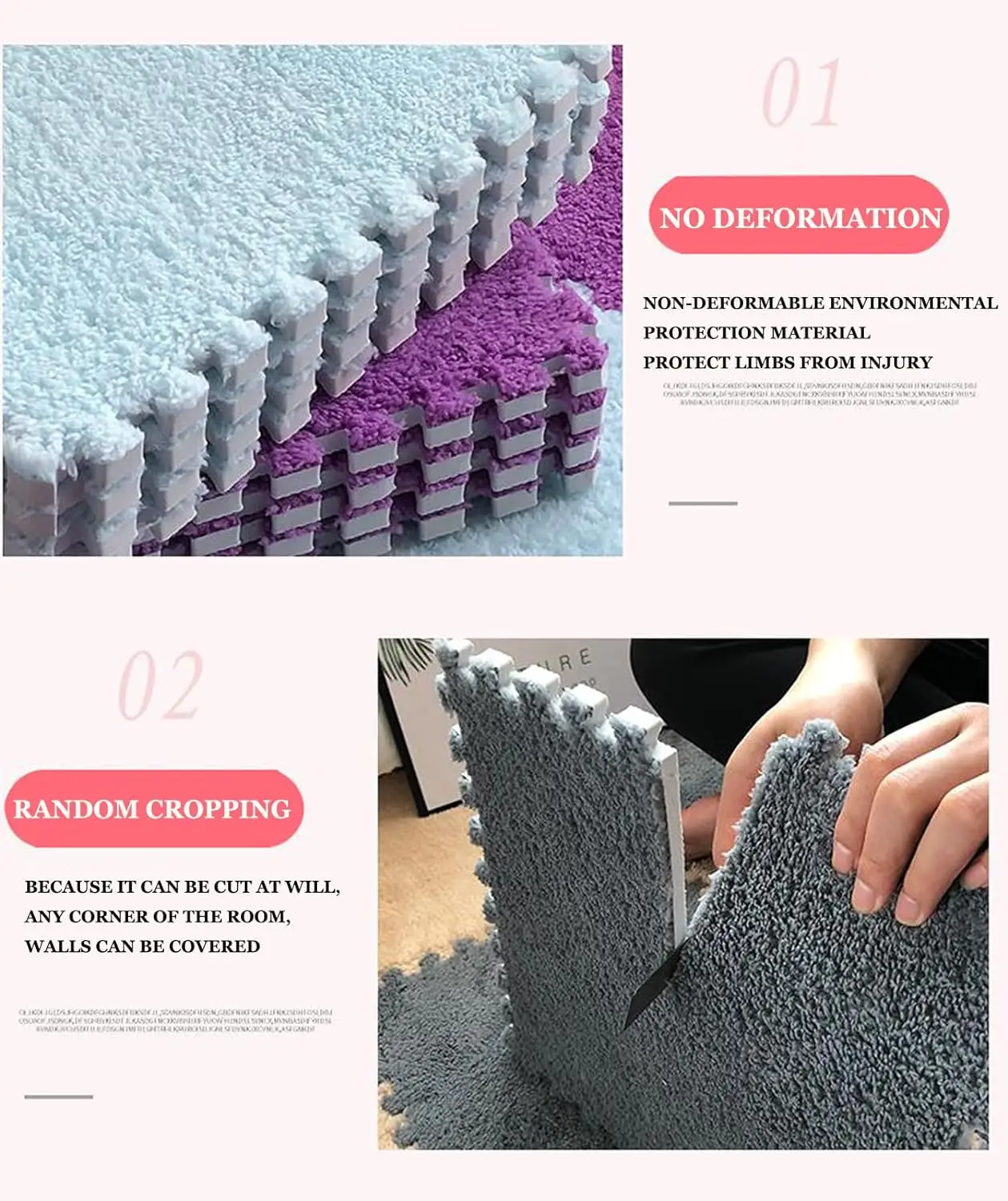 Soft and Fluffy Floor Mats - Perfect for Living Room & Bedroom