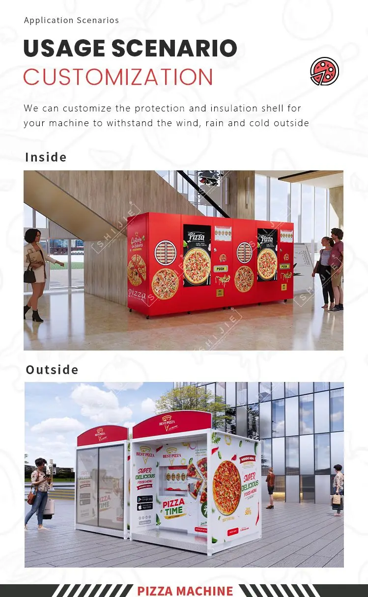 Smart Pizza Vending Machine Outdoor Hot Fresh Fast Food Self Service ...