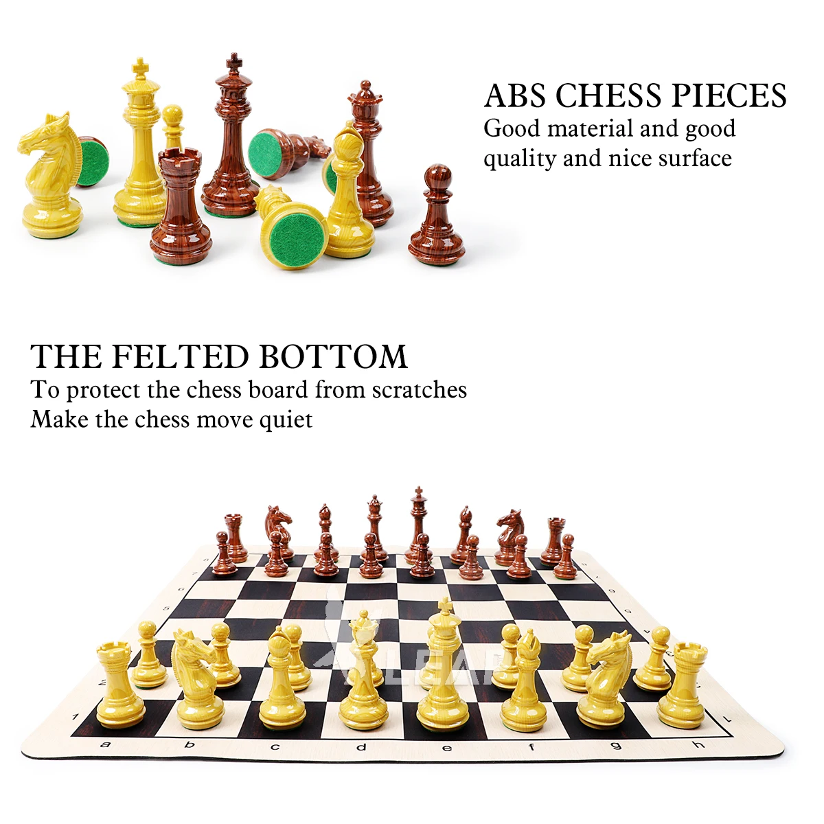 LEAP ABS Heavy Chess Pieces - 3.75 Inch King Tall 34