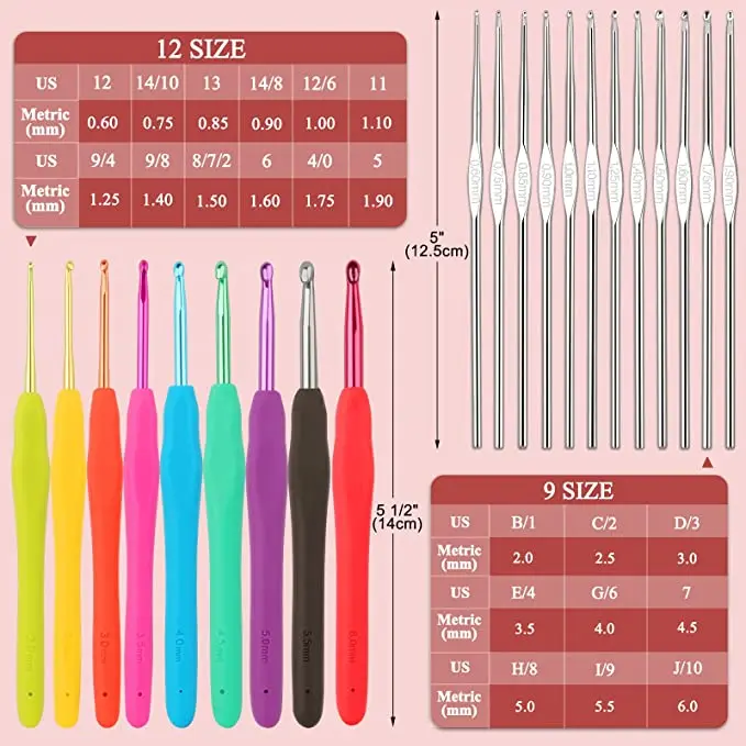Beginners Crochet Set - 62 PCS Crochet Tools Kit