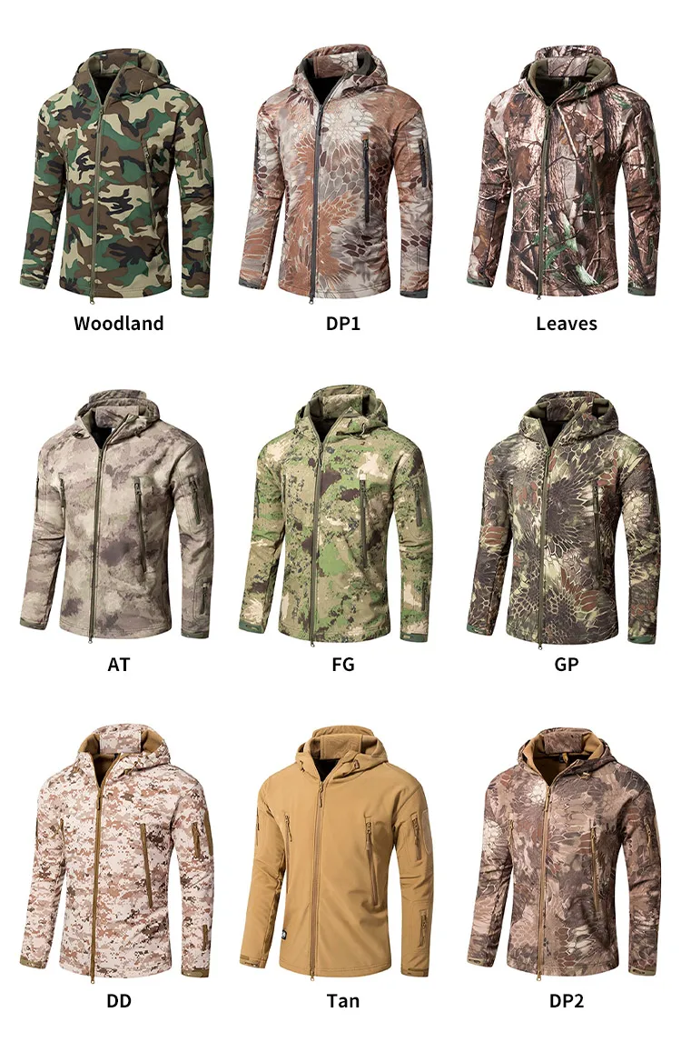 Sabado Tactical Russian Softshell Shark Skin Jacket Camouflage Outdoor ...