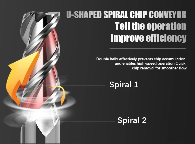 Cnc Cutter Tool High Speed Compression Milling Cutter End Mill Alloy ...