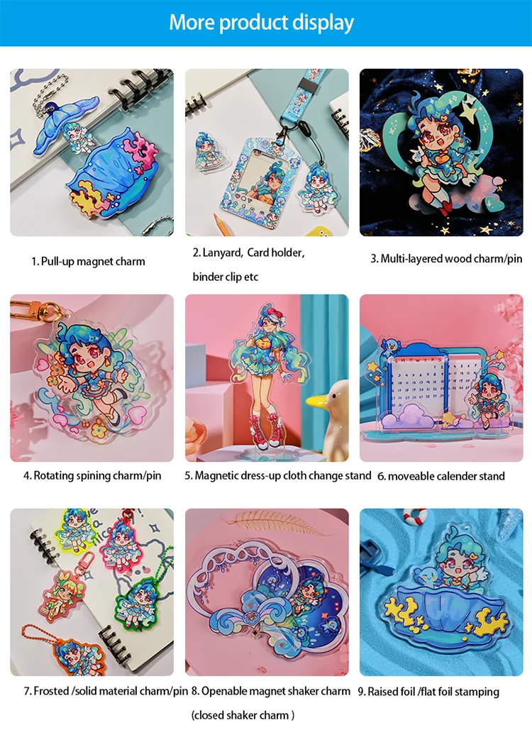 Juno Creative Colored Frosted Acrylic Charm - Customizable