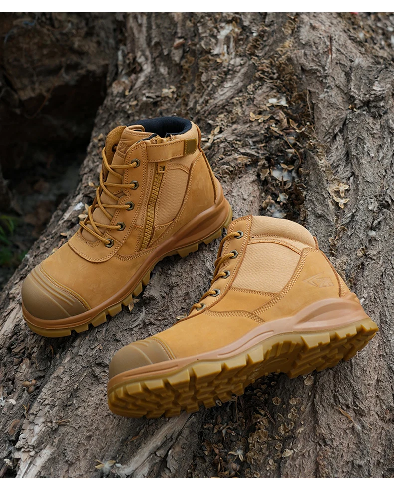 Durable Nubuck Leather Safety Shoes for Mining & Construction