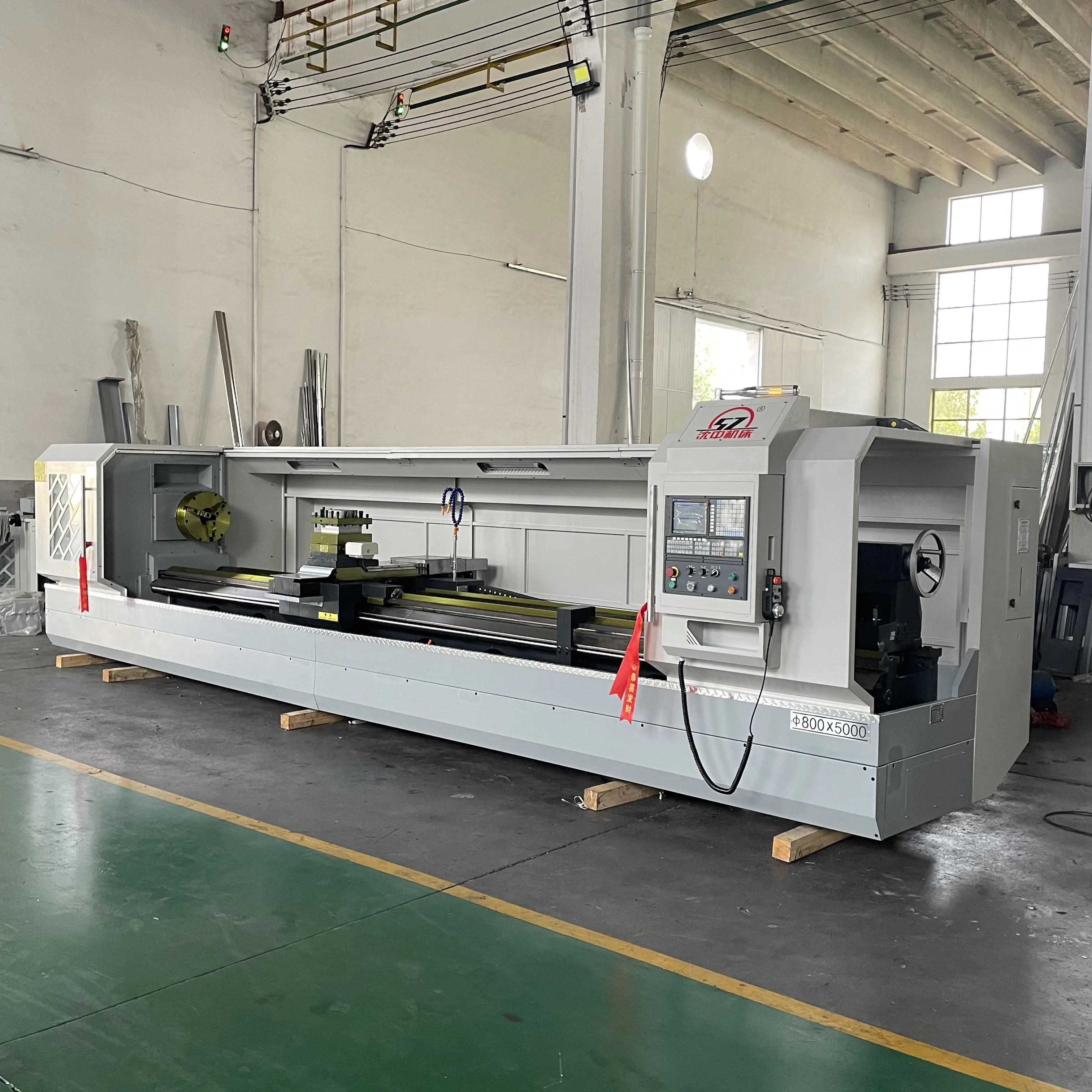 Shenzhong Brand Ck6180b Heavy Duty Cnc Lathe 105mm Large Spindle Bore ...