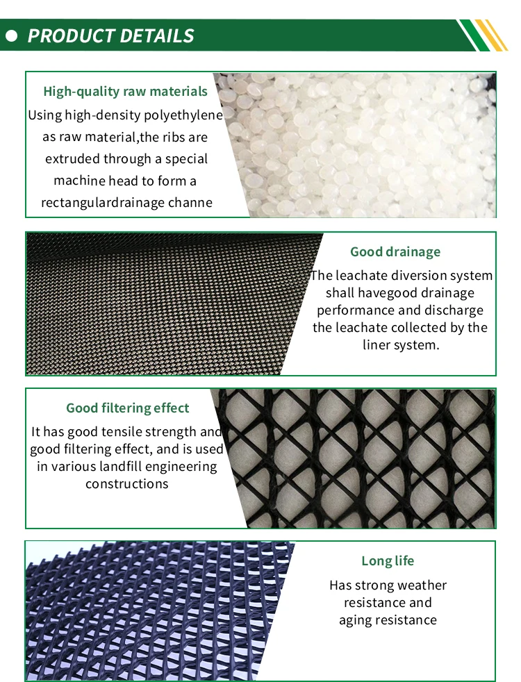 Hdpe Geonet 3d Composite Drainage Geonet With Geomembrane Matte With ...