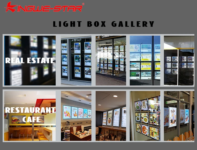 Window Display Real Estate Acrylic Ceiling Light Box Hanging Frame ...