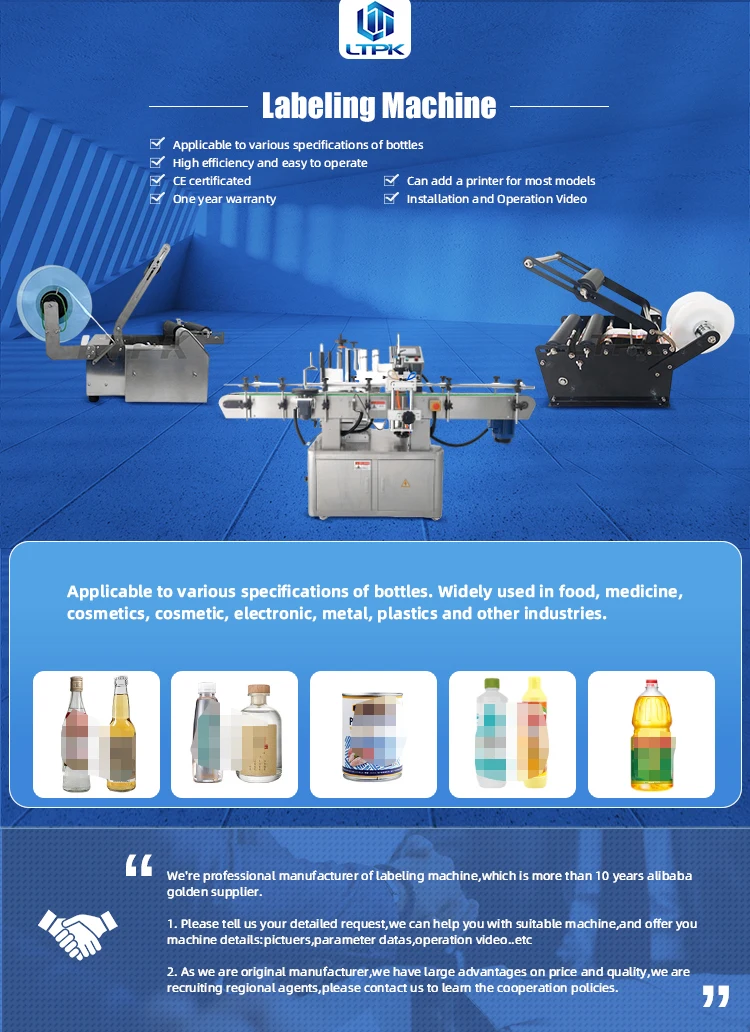 Auto Semi Automatic Bottle Label Sticker Printer Machine Label ...