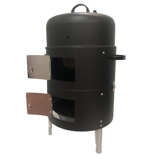 15'' Steam 3 In 1 Charcoal Bbq 3 Layers Tower Smoker Charcoal Round ...