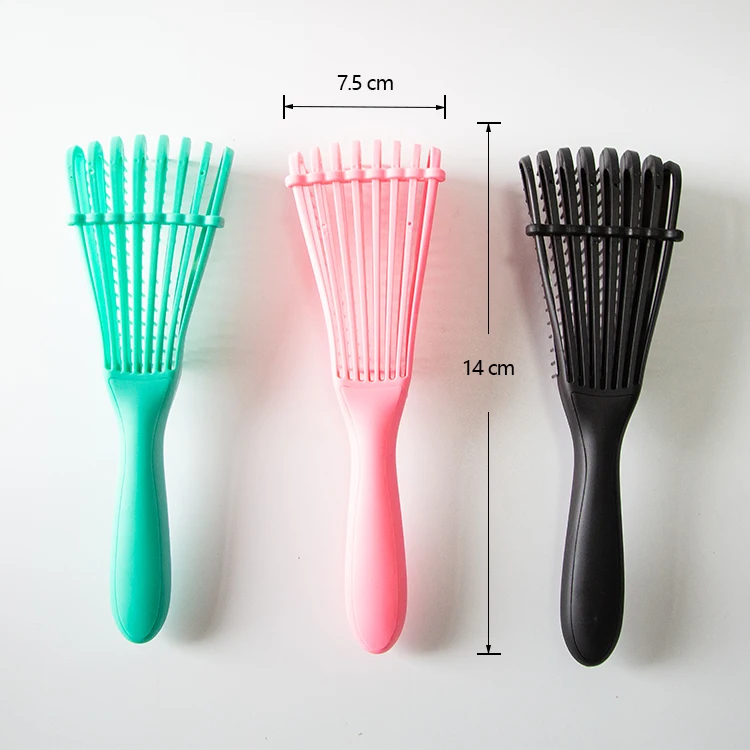 New Arrived Plastic Pink Tangle Hair Brush Vented Eight Rows Octopus ...