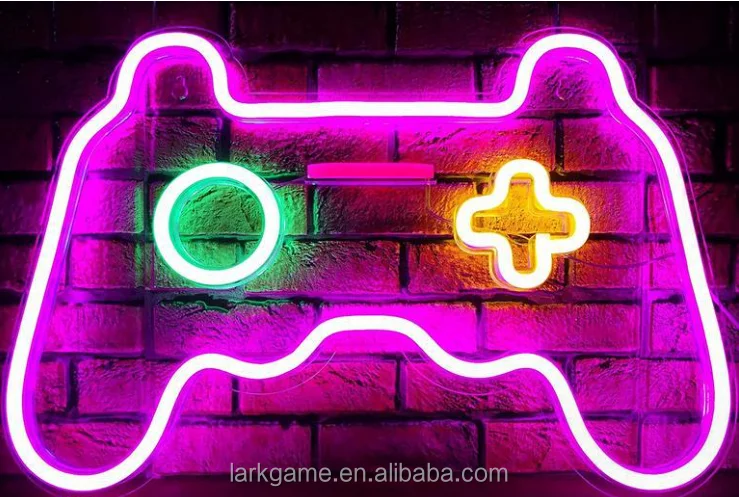 2023 Game Controller Shapes Decor Acrylic Neon Light Usb Powered Led ...