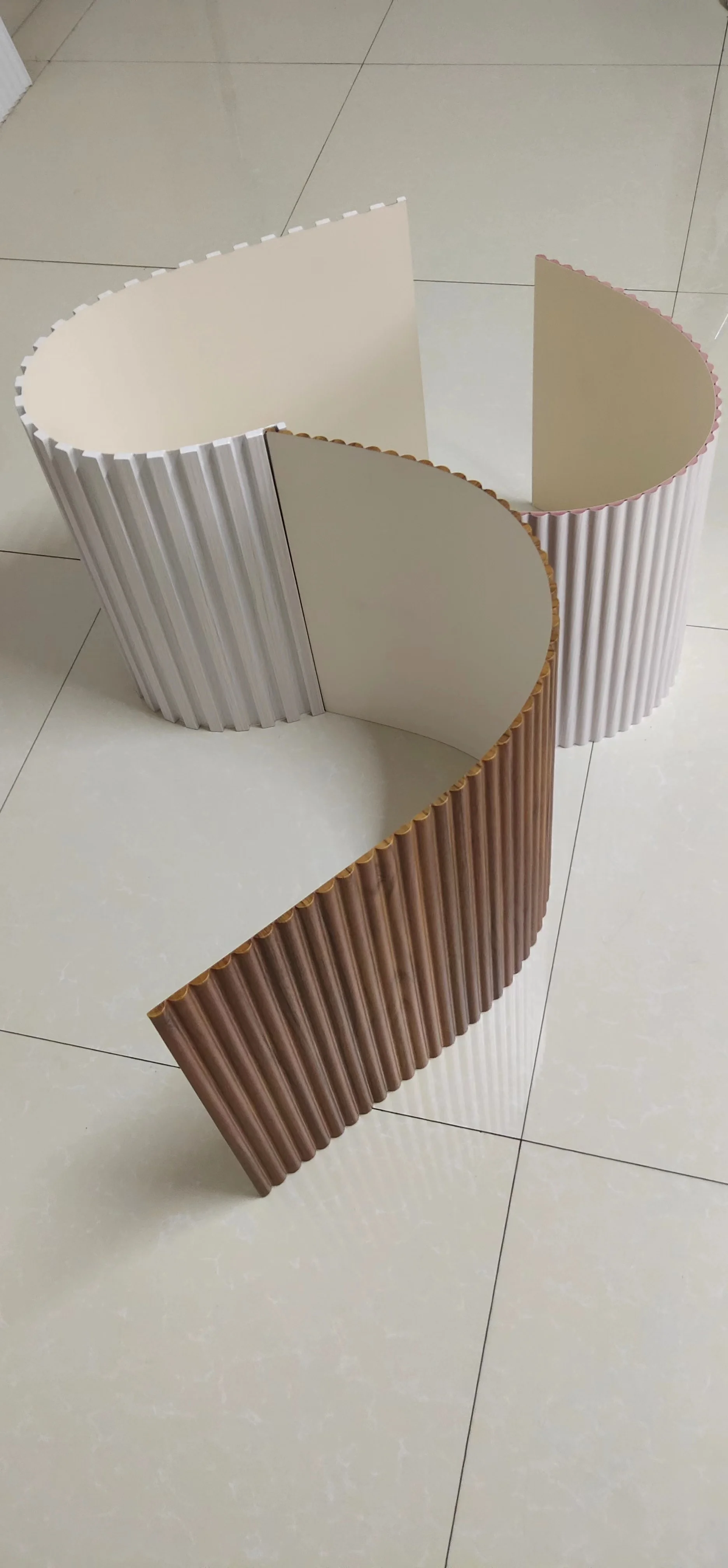 Fluted 3D Wall Art Panel - Solid Wood with Veneer Wrapping