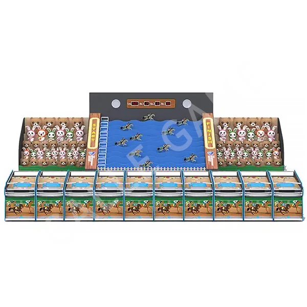 10 Players Coin Operated Horse Racing Arcade Machine