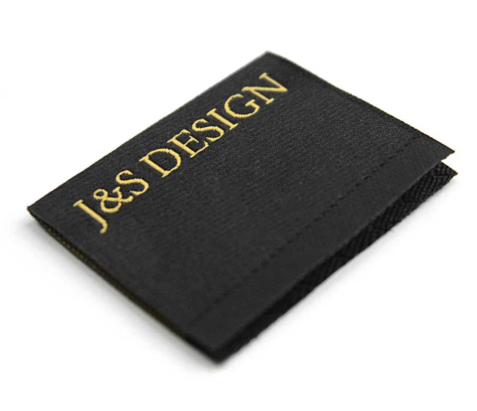 Embroidery 3D Brand LOGO Customized Neck Woven Labels Sew on Clothing ...