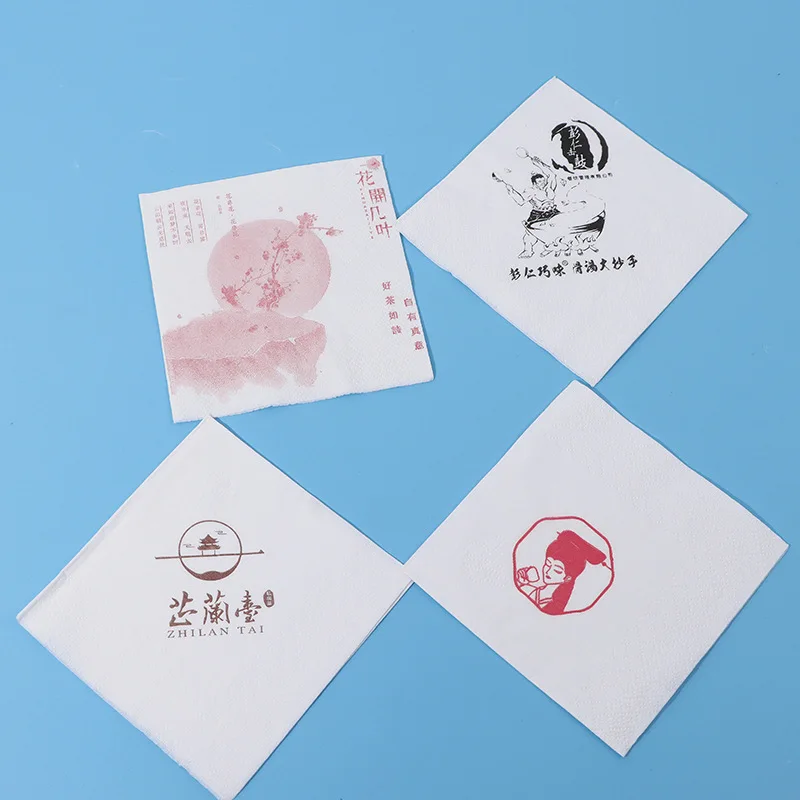 Dinner Paper Custom Logo Tissue Napkins Manufacturers Custom Cocktail ...