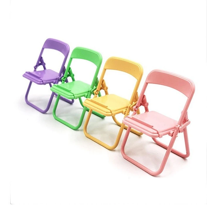 Plastic Macaron folding Adjustable Desk Folding abs chair Phone Stand ...