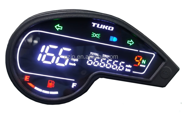 Universal Motorcycle Digital Speedometer Water Proof Adjustable Meters ...