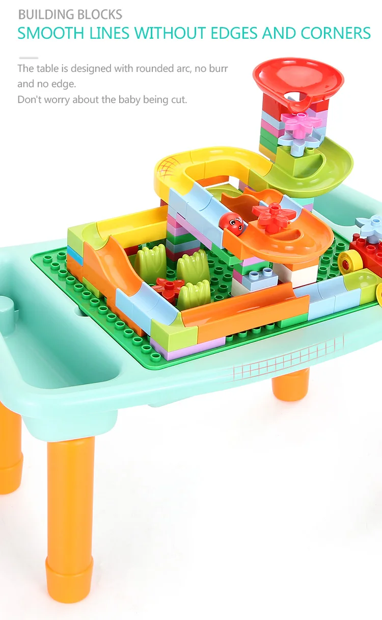 Multifunctional Diy Slide Balls Rolling Track Block Toy Building Blocks ...