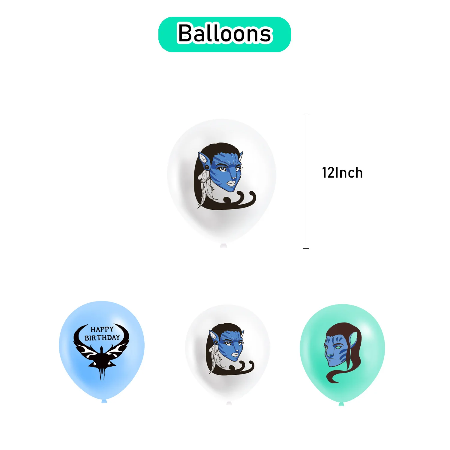 Cartoon Movie Avatar Theme Foil Balloon Boy Girl Birthday Party ...